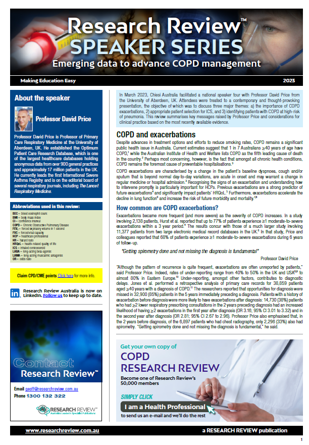 Respiratory Research Review Australian Free Update | Speaker Series ...