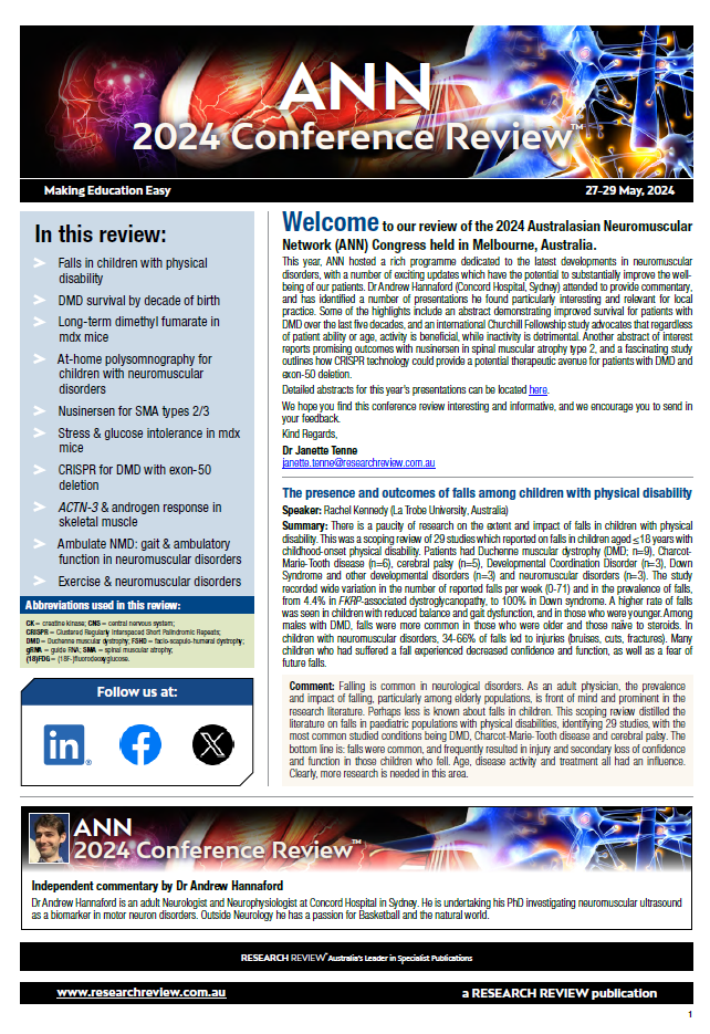 Neurology Research Review Australian Free Update | ANN Congress 2024 ...