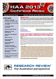 Haematology Research Review Australian Free Update | HAA 2013 ...
